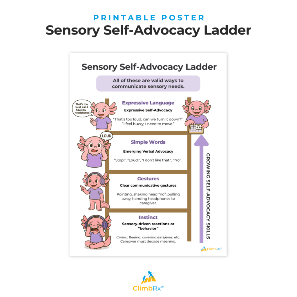 Sensory Self-Advocacy Ladder Poster - ClimbRx®