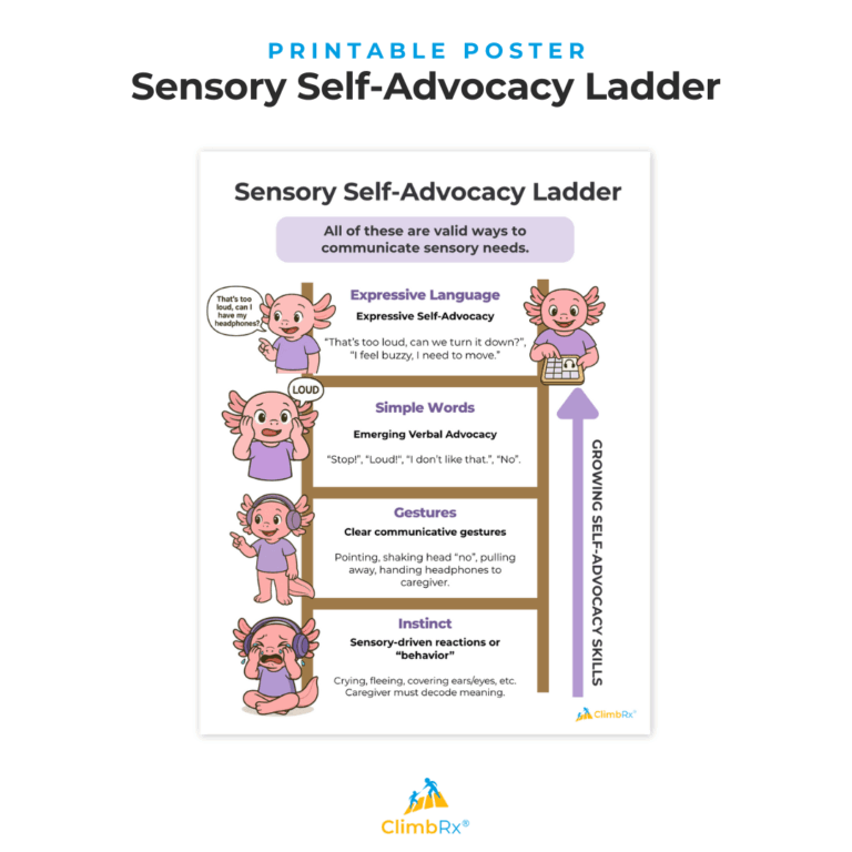 Sensory Self-Advocacy Ladder Poster - ClimbRx®