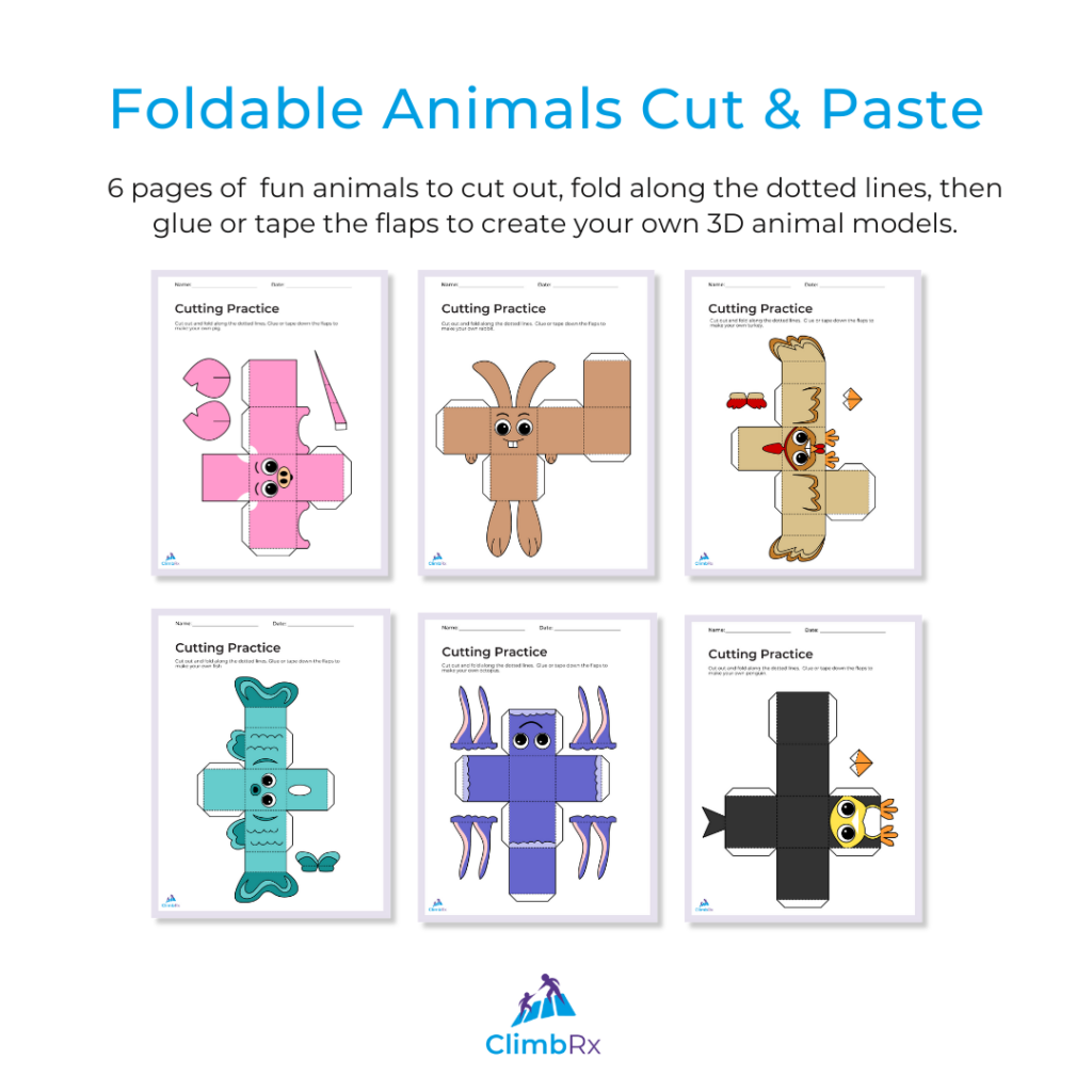 Foldable Animal Cut & Paste - ClimbRx®
